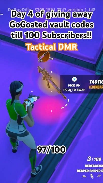 Day 4 Of Giving Away Gogoated Vault Codes Till 100 Subscribers Youtube