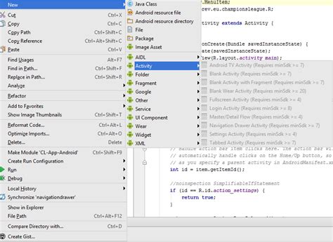 Can T Add Activity In Android Studio Stack Overflow