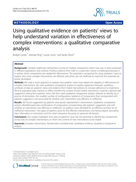 Pdf Using Qualitative Evidence On Patients Views To Help Understand