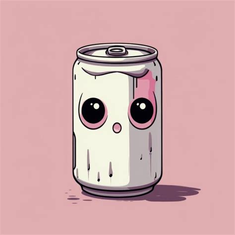 Uma Pequena Lata Fofa Com Olhos Nintencore S Animados Desenhos De