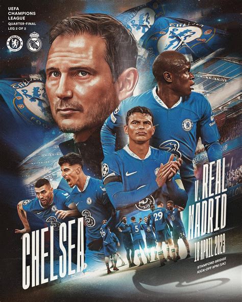 Chelsea Vs Madrid Official Poster Rchelseafc