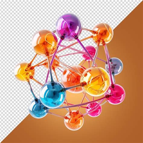Premium Psd Molecular Modeling Isolated On White Background