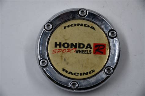 Honda Racing Chrome Wgold Redblack Logo Wheel Center Cap Hub Cap