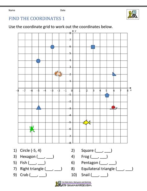Coordinate Plane Worksheets 4 Quadrants Worksheets Library