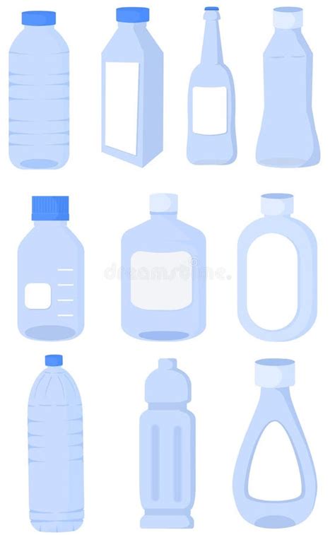Illustration Of Various Bottle Shapes Suitable For Product Packaging