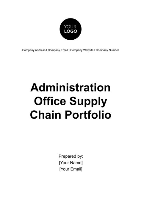 Free Administration Office Supply Chain Portfolio Template To Edit Online