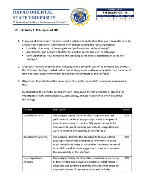 1st Activity Principles Of Hci Pdf Usability Accessibility