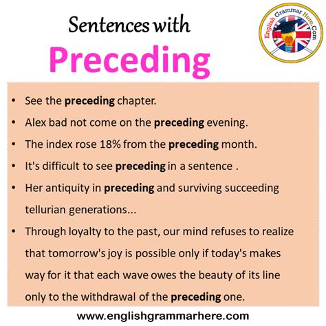 Sentences With Preceding Preceding In A Sentence In English Sentences For Preceding English