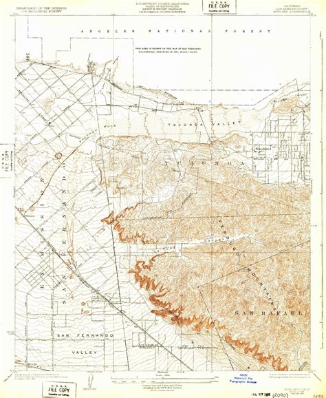 Classic Usgs Sunland California 75x75 Topo Map Mytopo Map Store