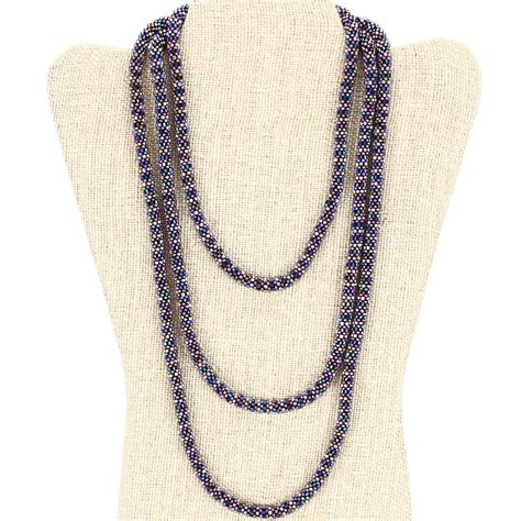 Space Rock 63 Triple Wrapper Necklace Lotus Sky