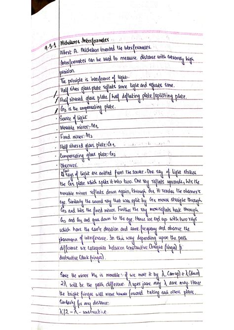 Solution Michelson Interferometer Physical Optics Physics Class 11