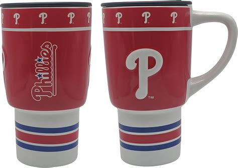 Boelter Brands Mlb 15oz Sculpted Logo Ceramic Travel Mug