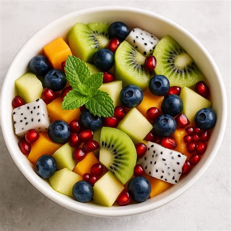 Exotic Fruit And Pomegranate Salad With Honey Lime Dressing Healthy And Fruitlinq