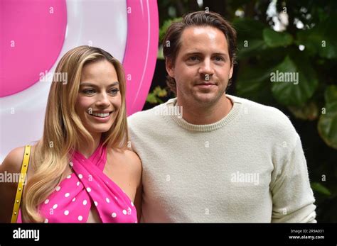 Margot Robbie Left And Thomas Ackerley Arrive At A Photo Call For Barbie Sunday June 25