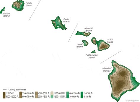 Simple Topographic Map Of Hawaii At Donald Stoltenberg Blog