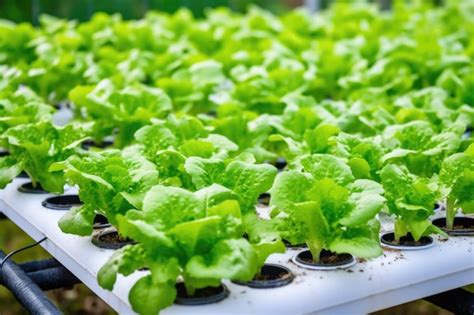 Hydroponic Cultivation System For Leafy Greens Premium Ai Generated Image