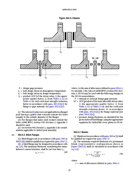 B Minimum Required Thickness Permanent Blank Asme 304 5 3 Pdf
