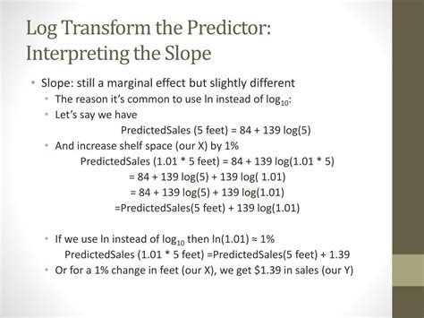 ppt lecture 6 log transformations powerpoint presentation free