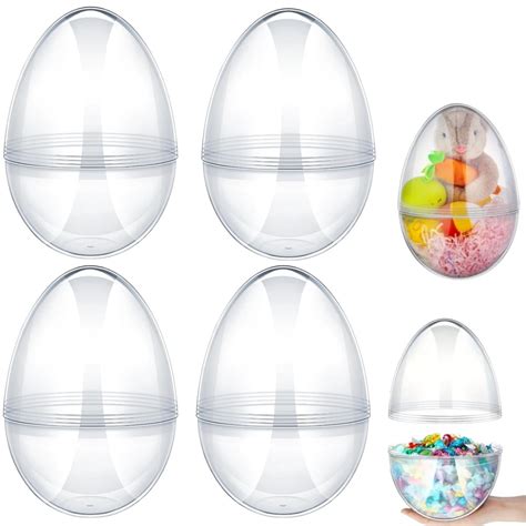 12 Inch Jumbo Plastic Easter Eggs 4pcslarge Clear Easter Eggs