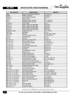 Mil Spec Specification Cross Reference Mil Spec Specification Cross