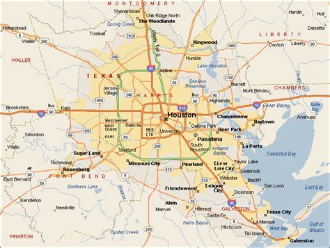 Navigating Houston A County Map Perspective Polar Projection Map
