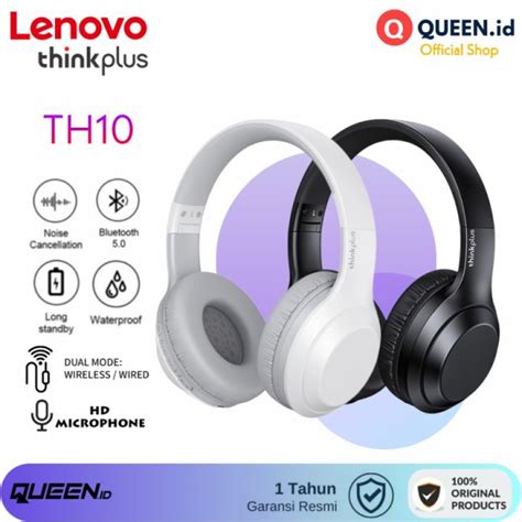 Lenovo ThinkPlus TH In HiFi CVC AUX Wireless Bluetooth On Ear Headphone Headset