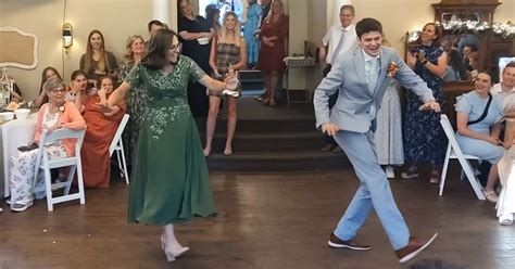 Mother Son Duo Steal The Show With Epic Surprise Dance At Wedding