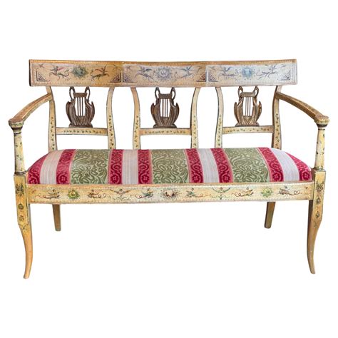 19th Century Swedish Gustavian Painted Settee With Trundle For Sale At