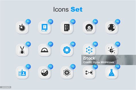 분자 각도기 그리드 수학 책 식별 배지 시험관 삼각 원 스톱워치 및 톱니바퀴 아이콘을 설정합니다 벡터 0명에 대한 스톡 벡터 아트 및 기타 이미지 Istock