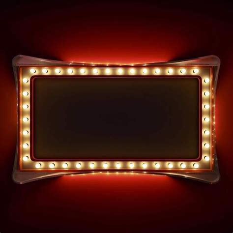 Download Empty Light Up Marquee On Red Background Backgrounds Online
