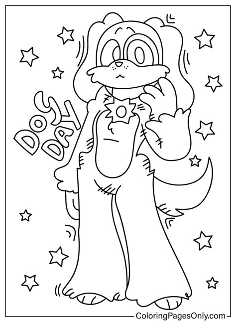 Dogs Colorful Day Coloring Page