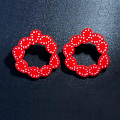 Red Leaf Earrings Duille