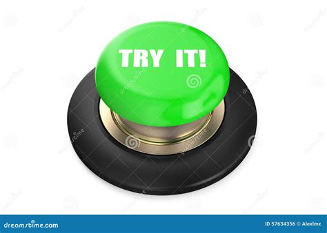 Try It Green Push Button Stock Illustration Illustration Of Sign