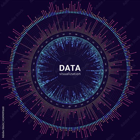 Vetor Do Stock Vector Big Data Visualization Visual Information