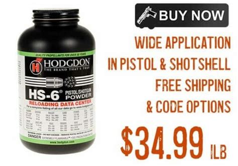 Hodgdon Hs6 Smokeless 9mm Reloading Powder 1lb 38 99 Free Sandh