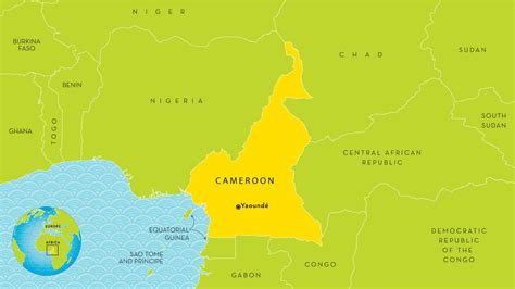 Cameroon Map Map Africa Cameroon Stock Vector Royalty Free 317249945