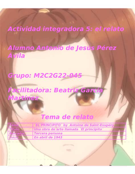 Actividad Integradora 5 El Relato Docsity