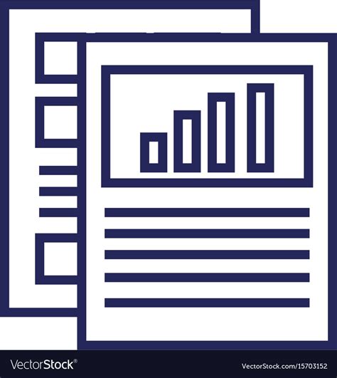 Paper Document With Statistics Royalty Free Vector Image