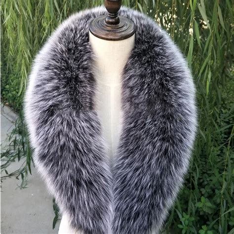 Real Fox Fur Scarf Women Winter Plush Fur Scarves Natural Fur Collar