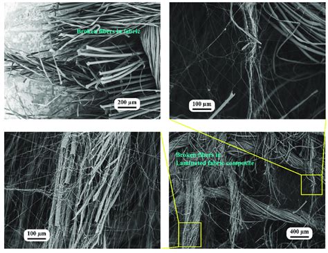Sem Image Of Test Specimens Of The Fabric And The Nanofiber Laminated