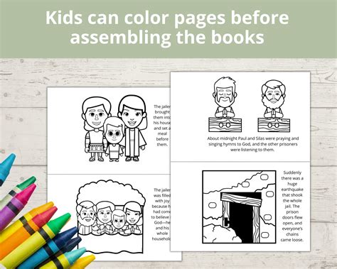 Paul And Silas Mini Book Paul And Silas In Jail Bible Story Sunday