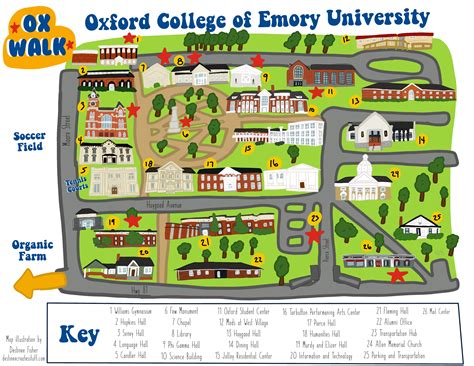 Map For Oxford College Of Emory University Ox Walk Destinee Creates Stuff