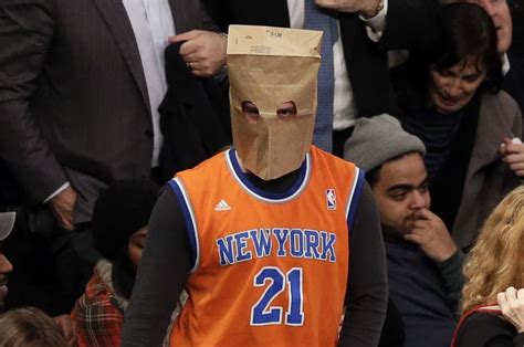Knicks Fans Hide Behind Paper Bags During 14th Straight Loss