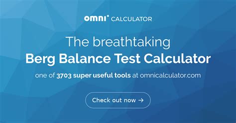 Berg Balance Test Calculator