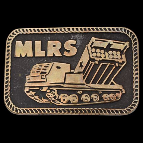 Mlrs Multiple Launch Rocket System Army Vehicle Solid Brass Vintage Belt Buckle Etsy