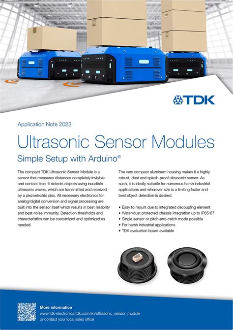 コンパクトで堅牢な超音波センサモジュール Tdk Electronics Ag