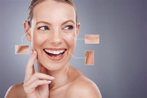 Visage De Femme Et Gros Plan De La Texture Des Rides Ou Du Traitement