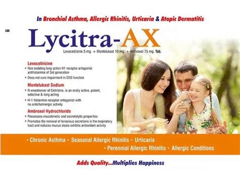 Lycitra Ax Tab At Rs 150 Box Levocetirizine Tablet In Kanpur Id 2854485982412