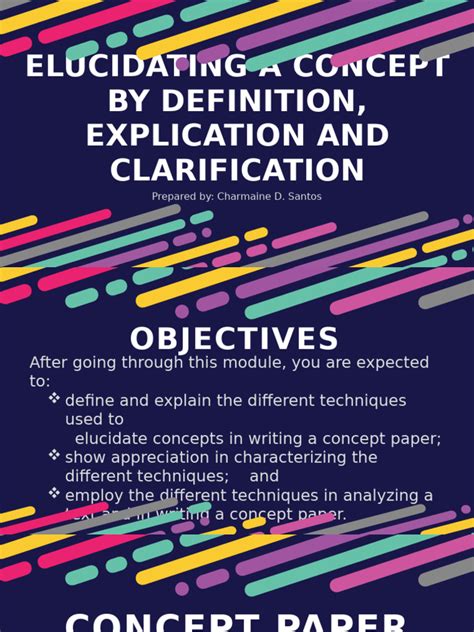 Module 8 Elucidating A Concept By Definition Clarification And