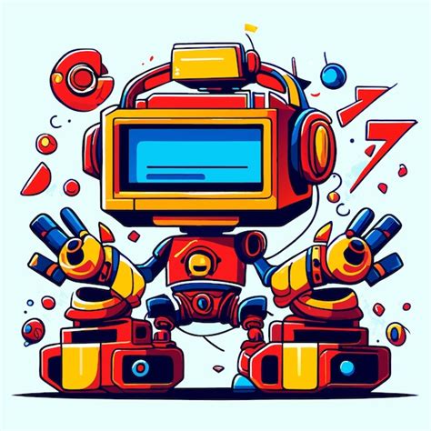 Premium Vector Creative Currents Little Robot Vector For Artistic Flow